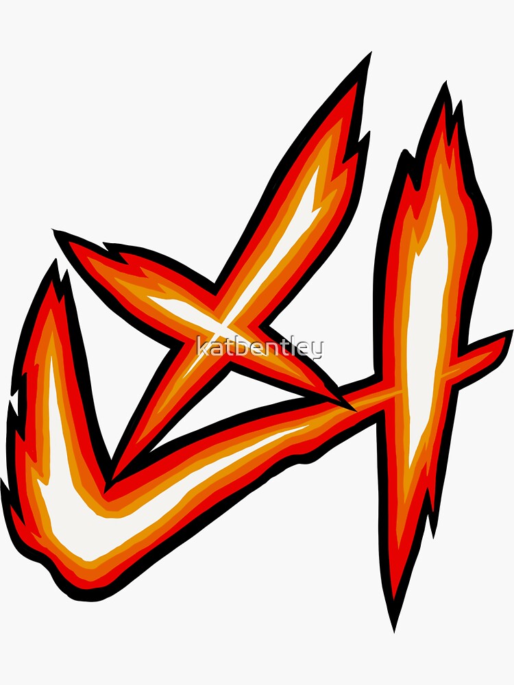 "Cross Slash (colour)" Sticker for Sale by katbentley | Redbubble