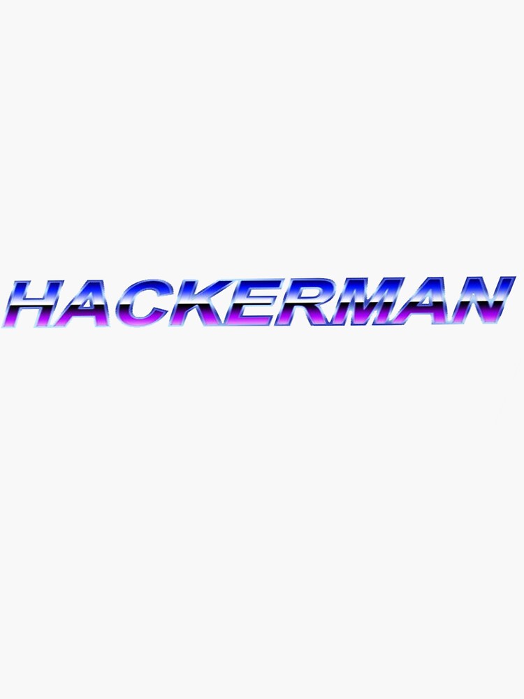 "hackerman" Sticker by dauzhu | Redbubble