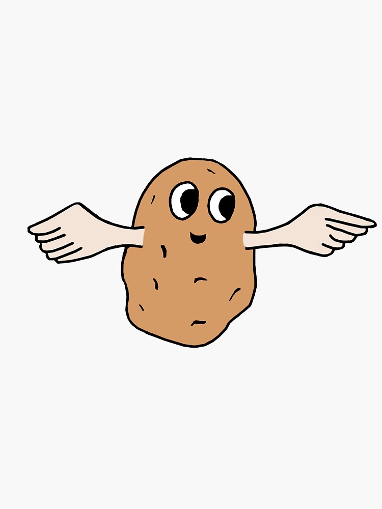 "Flying potato" Sticker for Sale by KlaraWichmann | Redbubble