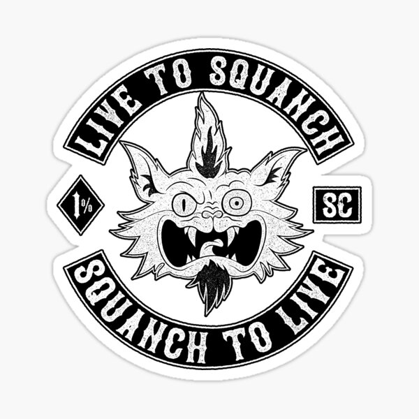 "Squanch Club, one color" Sticker for Sale by Donot | Redbubble