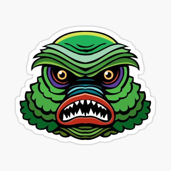 "Swamp Creature Monster" Sticker by scooterbaby | Redbubble