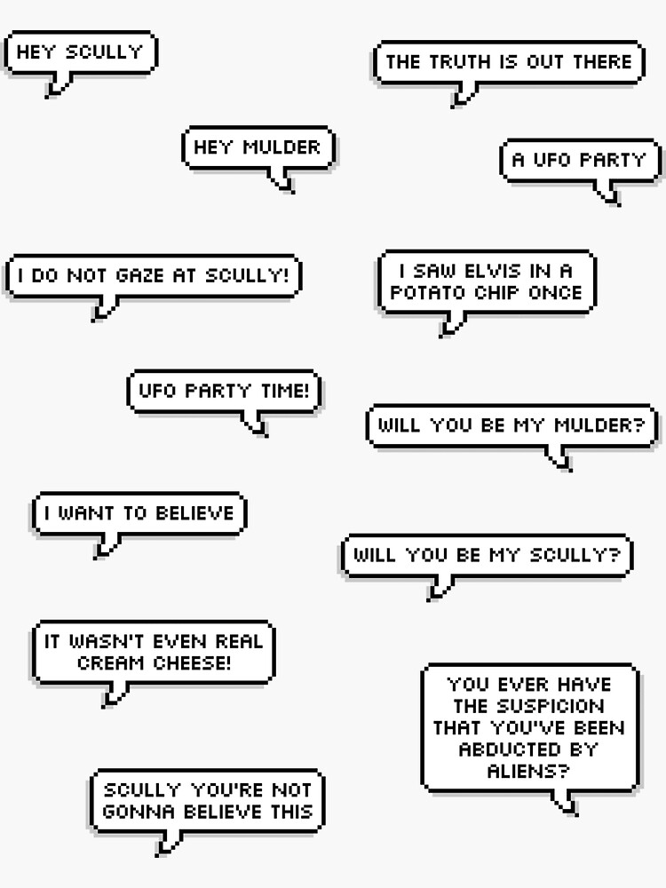 "The X-Files Quotes Set" Sticker for Sale by honeysticks | Redbubble