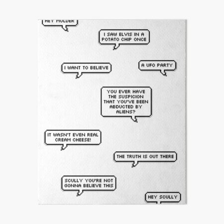 "The X-Files Quotes Set 2" Art Board Print by honeysticks | Redbubble