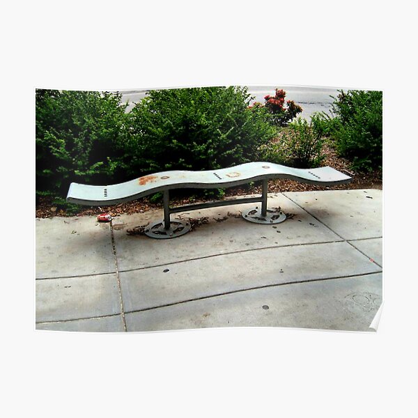 "Ergonomic Bench??? Uncomfortable and odd I would say" Poster by ...