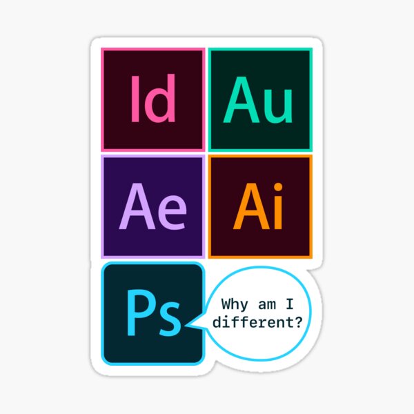 "Adobe icons" Sticker for Sale by elisocola | Redbubble