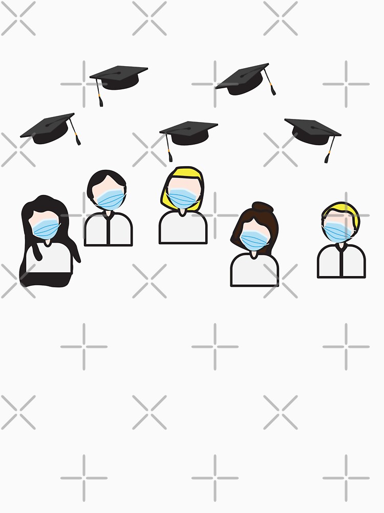 "Class of 2020 Graduation - Characters with Face Masks Looking at ...