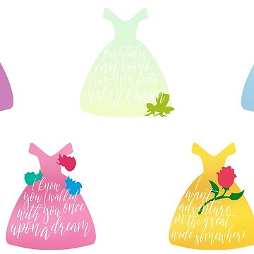 "Princess Collection" Sticker for Sale by sheusedtobemine | Redbubble