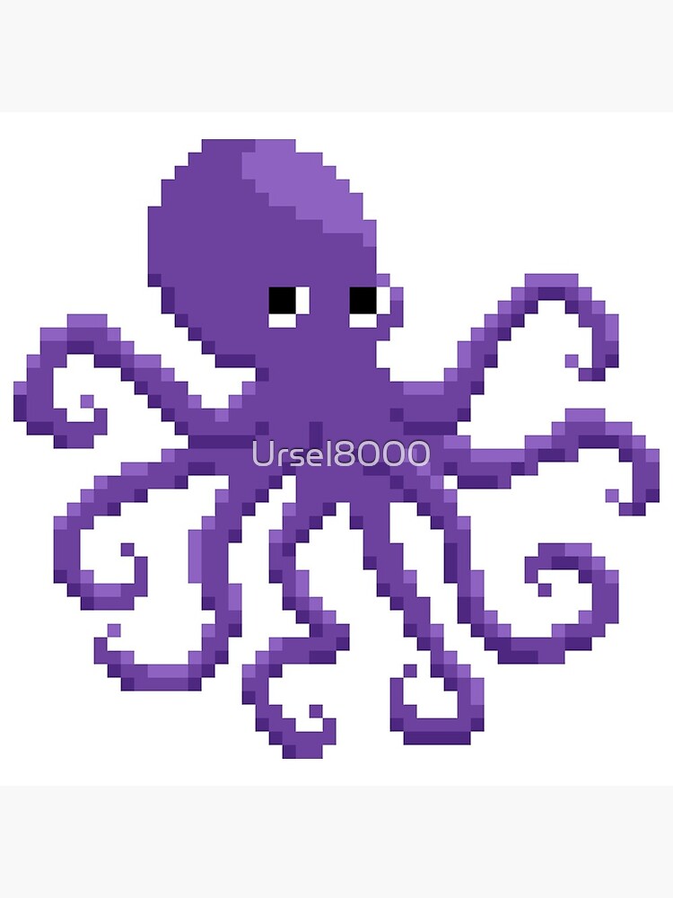Lámina artística «Pulpo de pixel art» de Ursel8000 | Redbubble