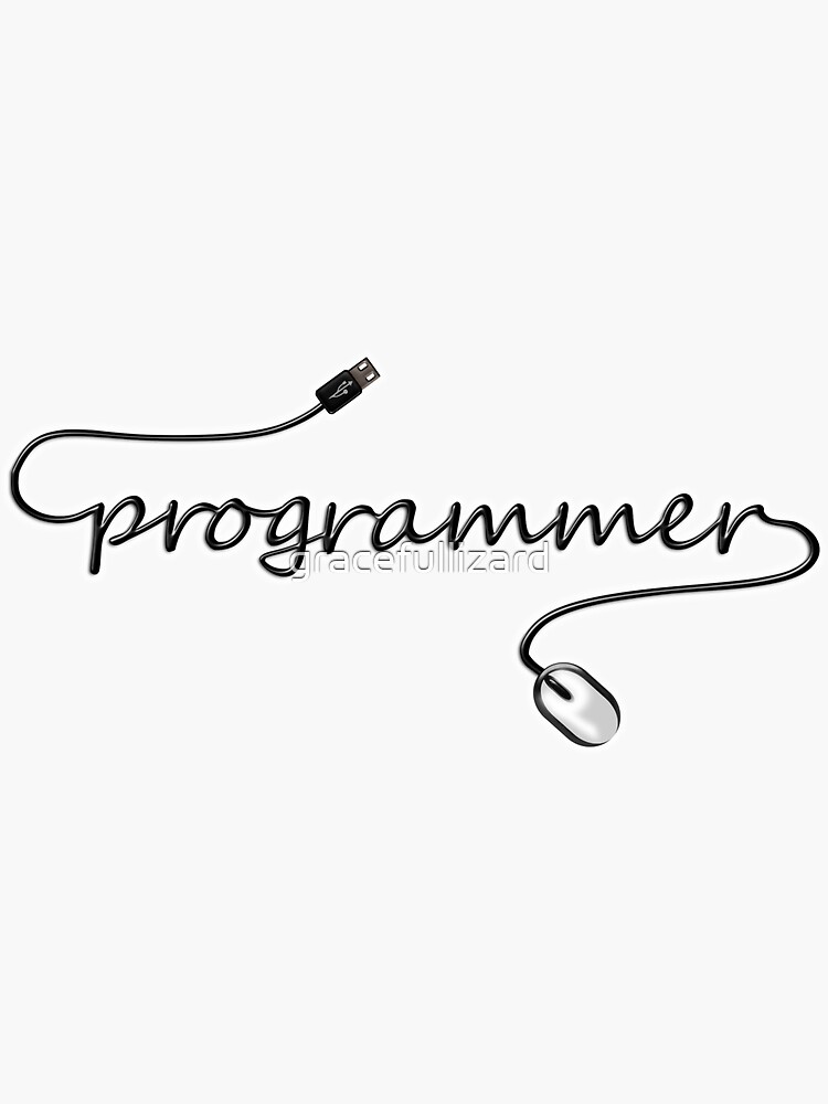 "Programmer" Sticker by gracefullizard | Redbubble