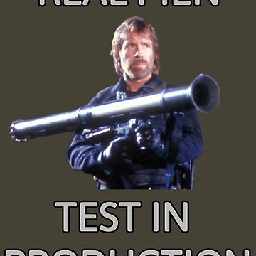 Poster for Sale avec l'œuvre « Chuck Norris - Real Men Test en ...