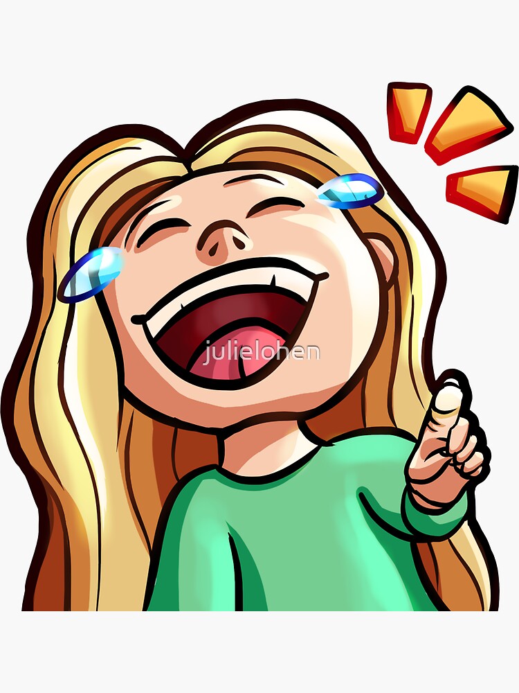 "Emote : LOL" Sticker by julielohen | Redbubble
