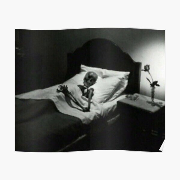 "Skeleton in bed" Poster by ittd | Redbubble