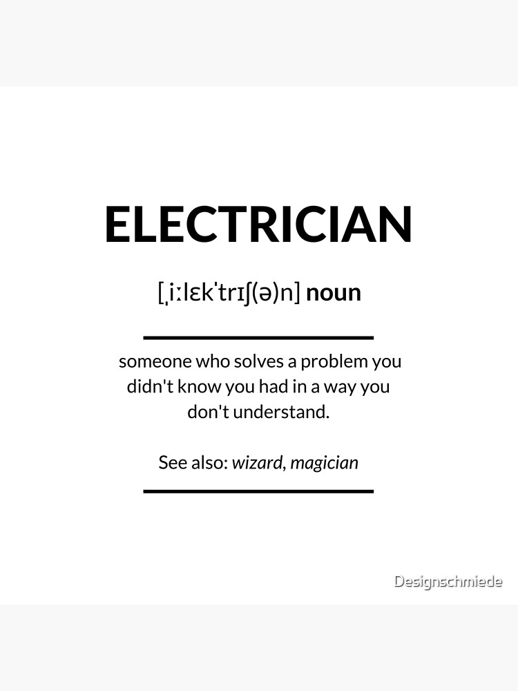 Electrician definition store