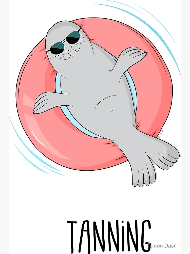"Tanning seal" Poster by geroDev | Redbubble