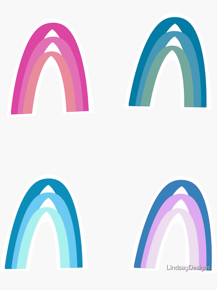 "Mini rainbow sticker pack" Sticker by LindsayDesigns | Redbubble