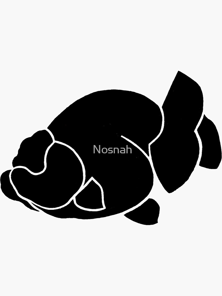 "Ranchu Full Black Logo" Sticker for Sale by Nosnah | Redbubble
