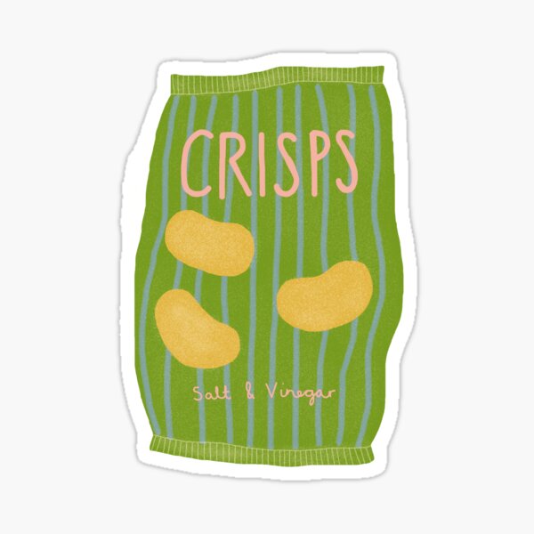 "salt and vinegar crisps" Sticker for Sale by chloethomson106 | Redbubble