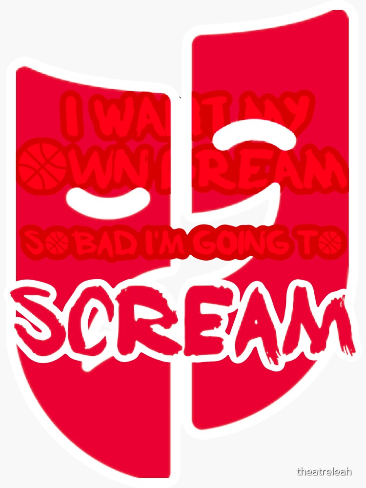 "Scream - HSM" Sticker for Sale by theatreleah | Redbubble