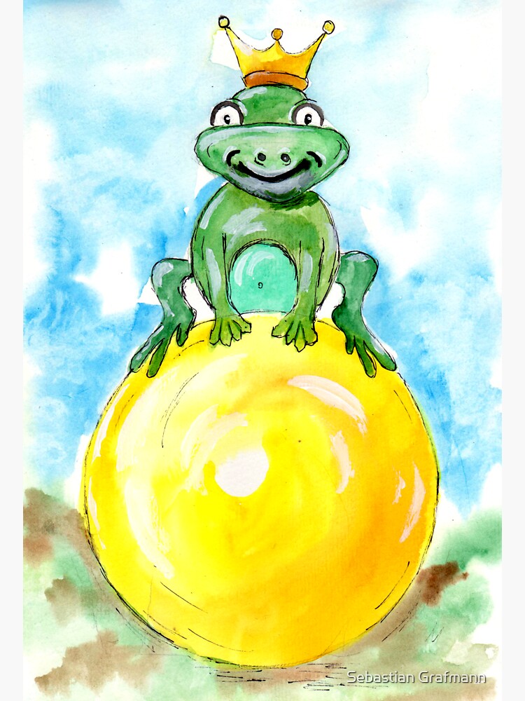"Frog Prince Watercolor" Sticker for Sale by Zeichenbloq | Redbubble