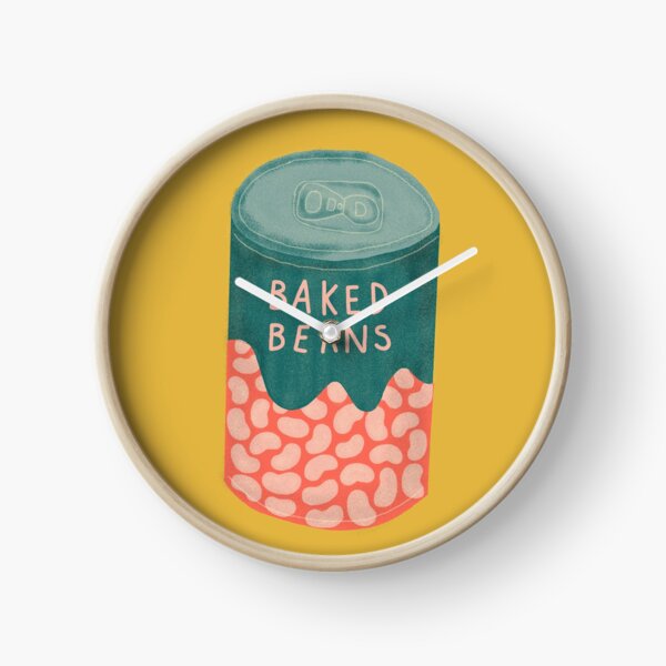 Can Of Baked Beans Clock For Sale By Chloethomson106 Redbubble