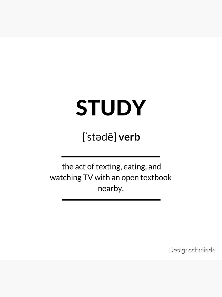 "Study Definition | Dictionary Collection" Poster by Designschmiede ...
