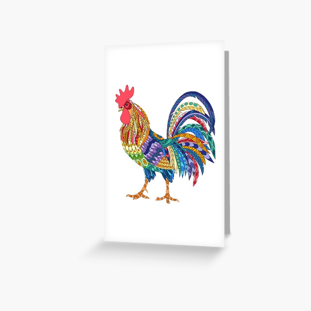 "Colorful hen design " Greeting Card by GRBcollection | Redbubble