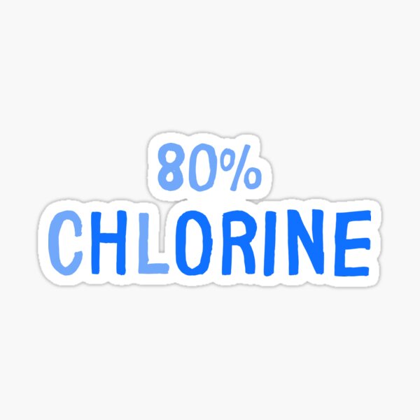 "80% Chlorine - Best Funny Swimmer Gift | Swimming Pool" Sticker by ...