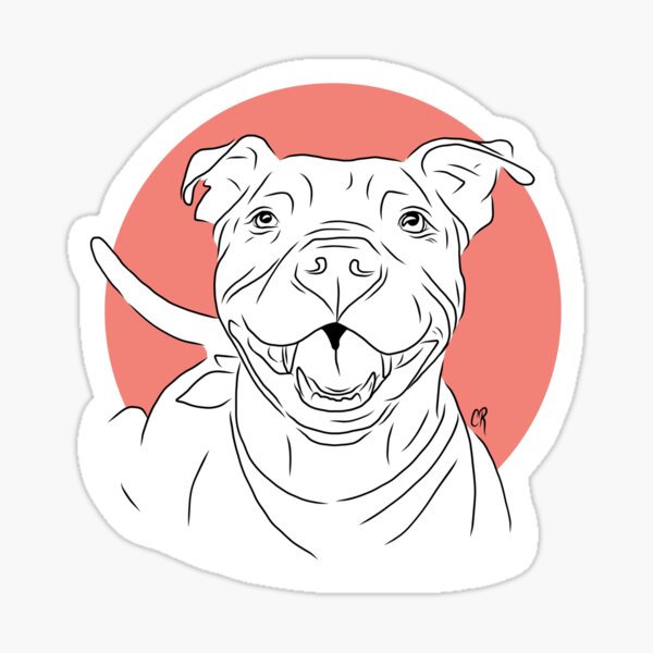 "Happy Pitty" Sticker for Sale by camrios | Redbubble