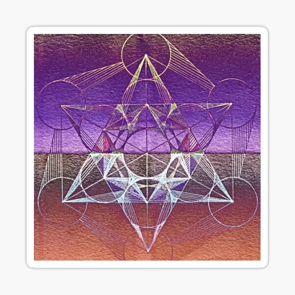 "Cube of Metatron Handdrawing" Sticker for Sale by Cveta | Redbubble