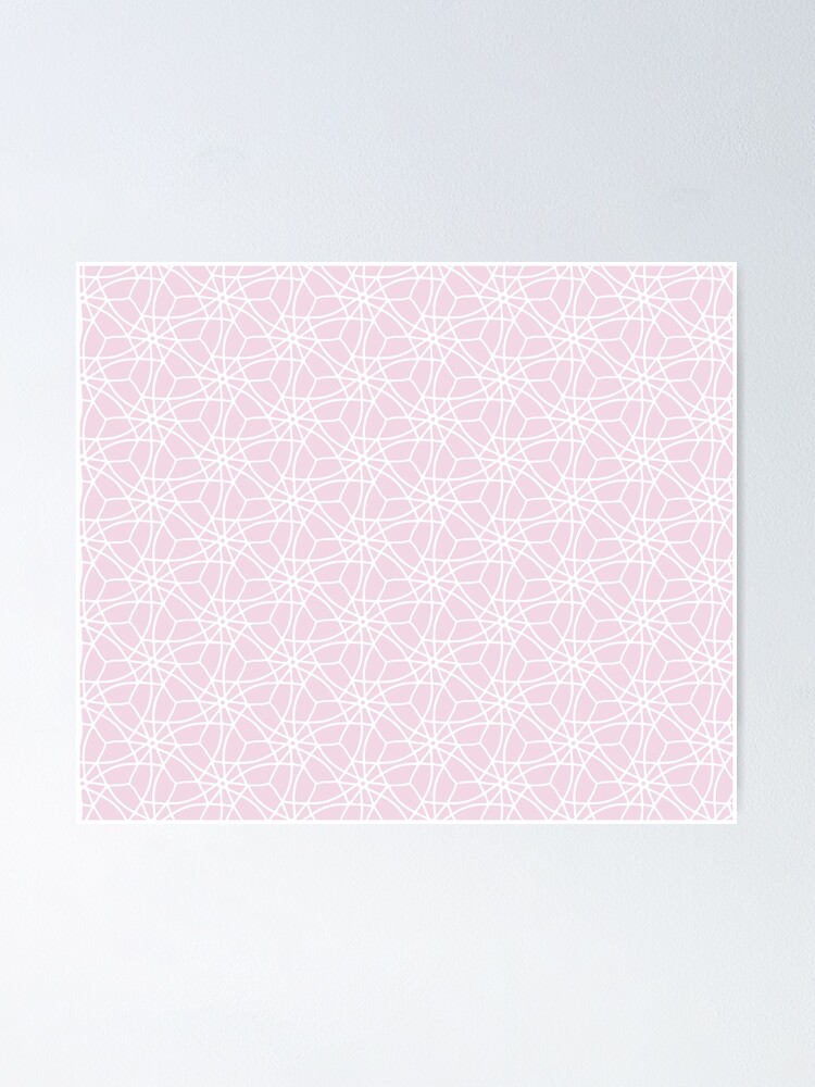"Geometric flower grid pink" Poster for Sale by imsewhappy | Redbubble