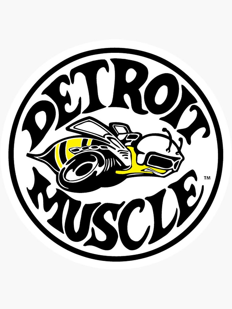 "Detroit Muscle - retro design sticker car decal ornament printed ...