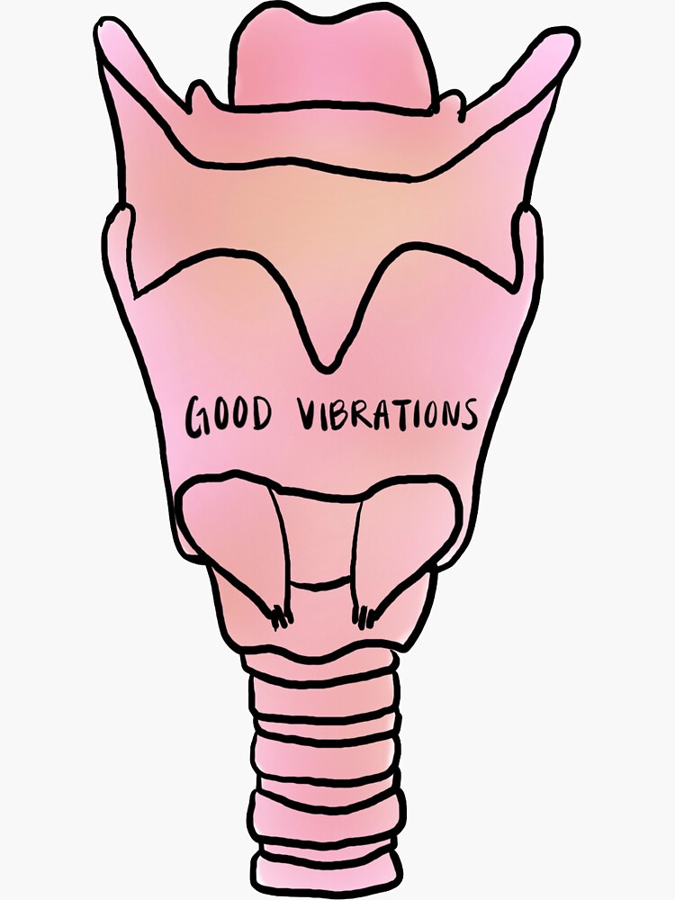 "Larynx Pun - Good Vibrations" Sticker for Sale by adieylon | Redbubble