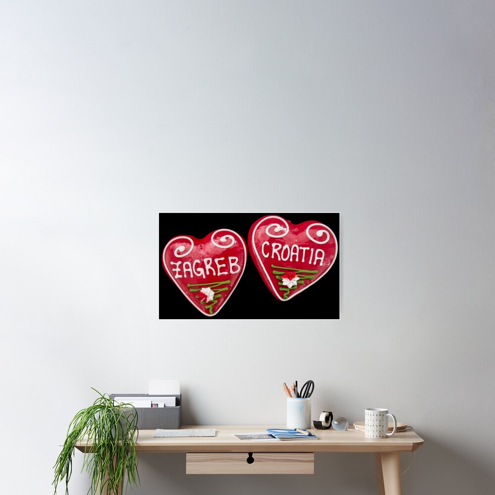 "Zagreb, Croatia: Heart-Shaped Licitar" Poster for Sale by raetucker ...