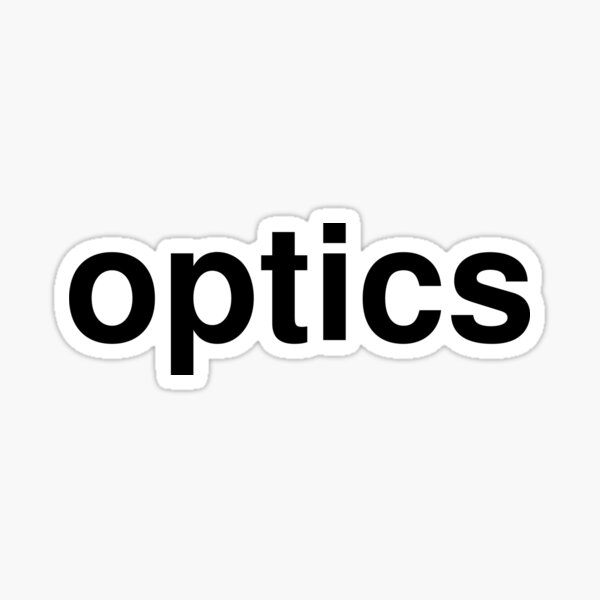 "optics" Sticker for Sale by ninov94 | Redbubble