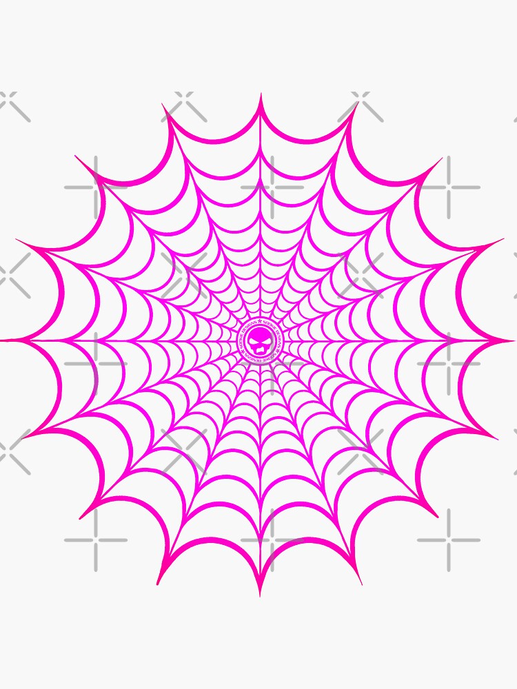 "Spider Web Pink" Sticker for Sale by Sookiesooker | Redbubble