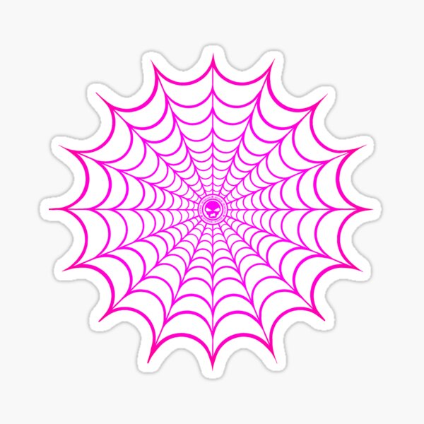 "Spider Web Pink" Sticker for Sale by Sookiesooker | Redbubble