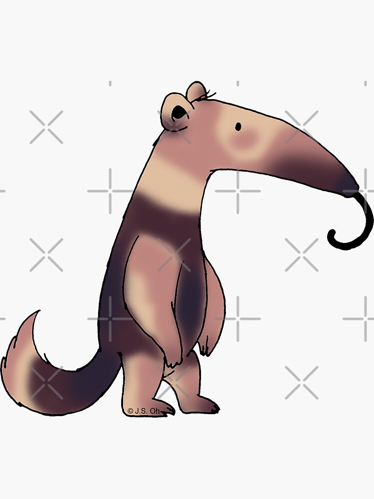 "Cute anteater " Sticker for Sale by CuteCartoon | Redbubble