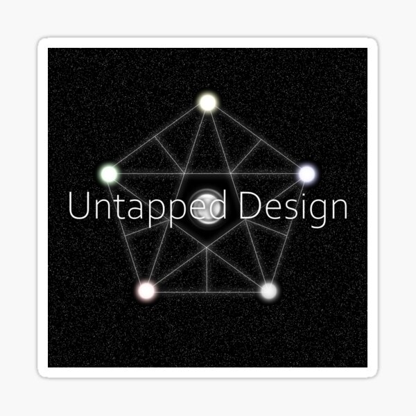 "Untapped Design Logo" Sticker for Sale by ObtuseAudio | Redbubble