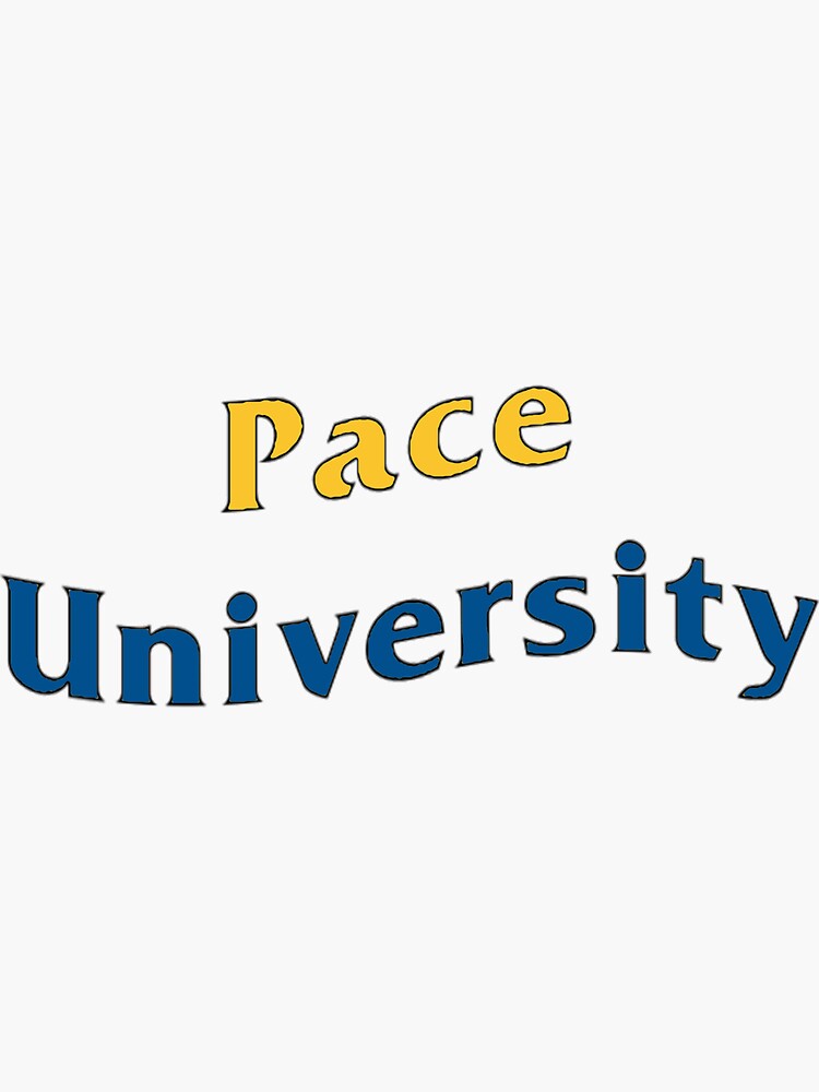 "PACE UNIVERSITY" Sticker for Sale by carlaromeus | Redbubble