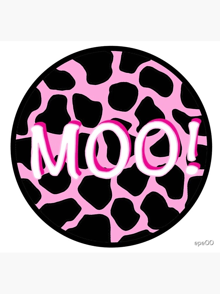 "Cow Print MOO! Sticker" Sticker by epe00 | Redbubble