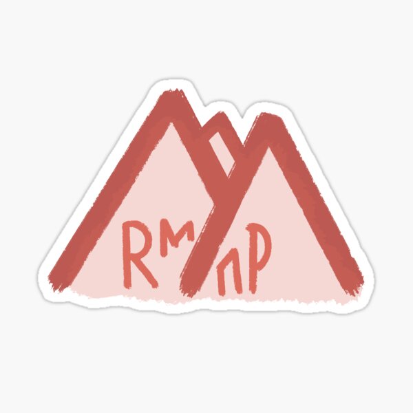 "RMNP red sticker" Sticker by lilliannamather | Redbubble