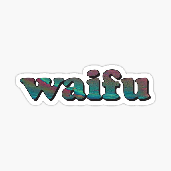 "Waifu Anime/Manga Text - Glitch" Sticker by astroginseng | Redbubble