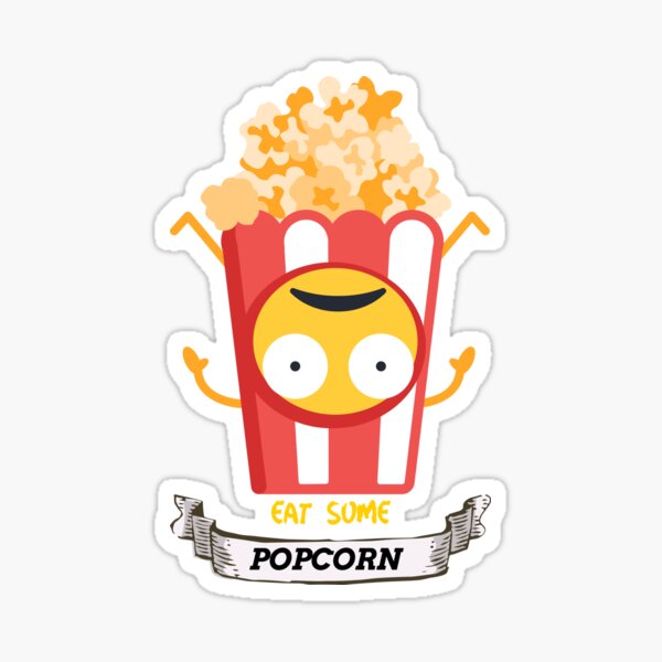 Eat Popcorn Stickers | Redbubble
