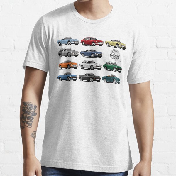 "MGB, MGC and RV8 evolution" T-shirt for Sale by car2oonz | Redbubble ...