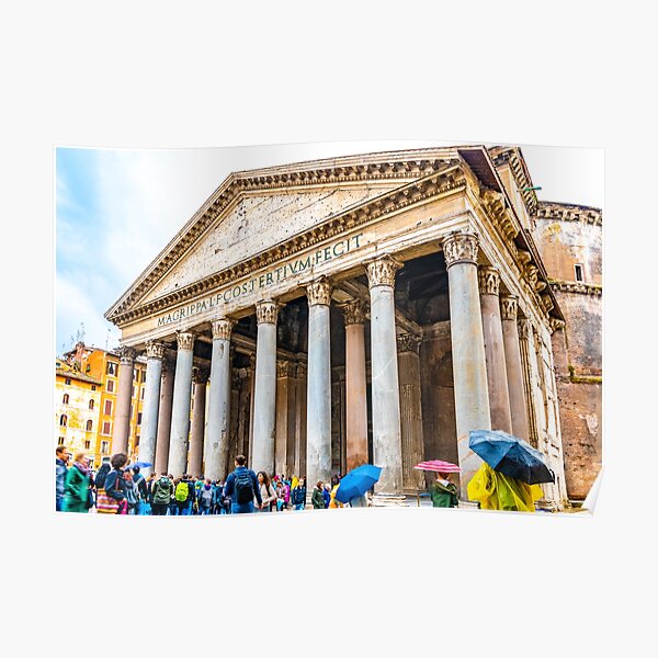 "The Pantheon, former Roman temple in Rome, Italy." Poster for Sale by ...