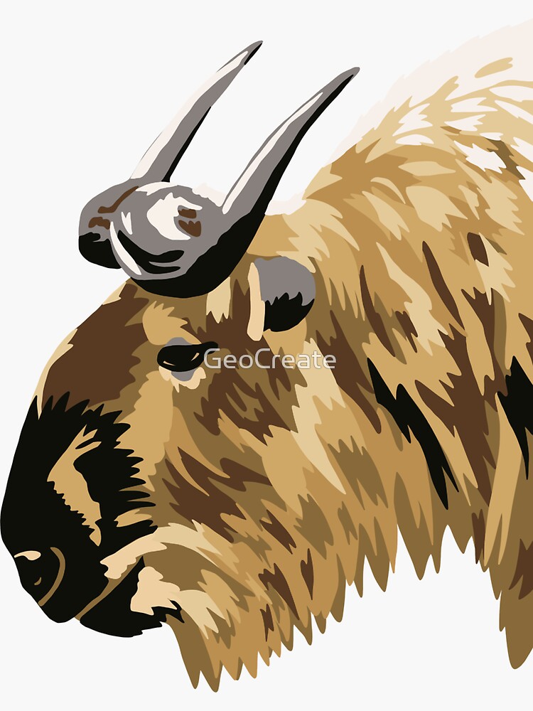"Takin Portrait" Sticker for Sale by GeoCreate | Redbubble