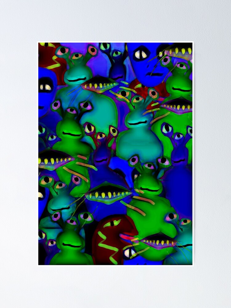 "Aliens Collage" Poster for Sale by bloomingvine | Redbubble