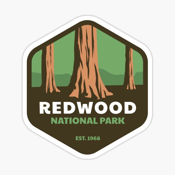 "Redwood National Park Badge" Sticker for Sale by AnthonyAyy | Redbubble