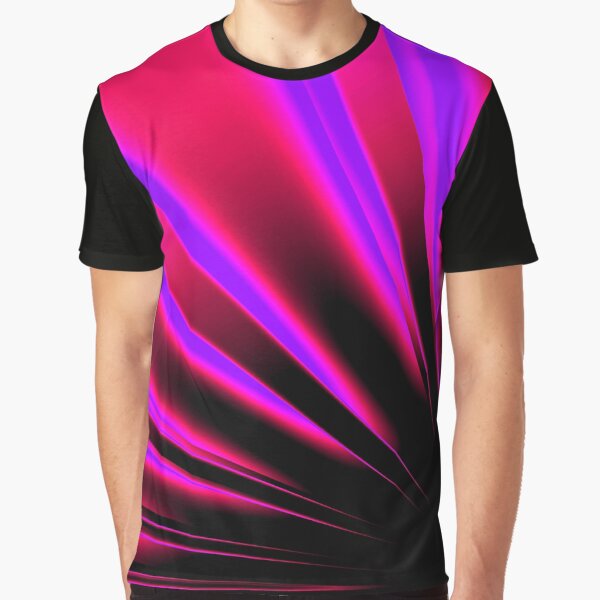"Neon Rays of Light Glow Pink Purple Red" T-shirt for Sale by mwagie ...
