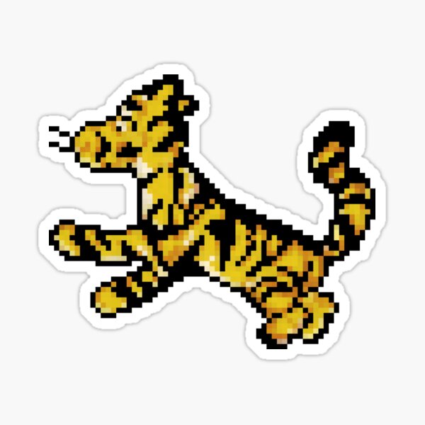 "Pixel Tiger" Sticker for Sale by jpenfield | Redbubble